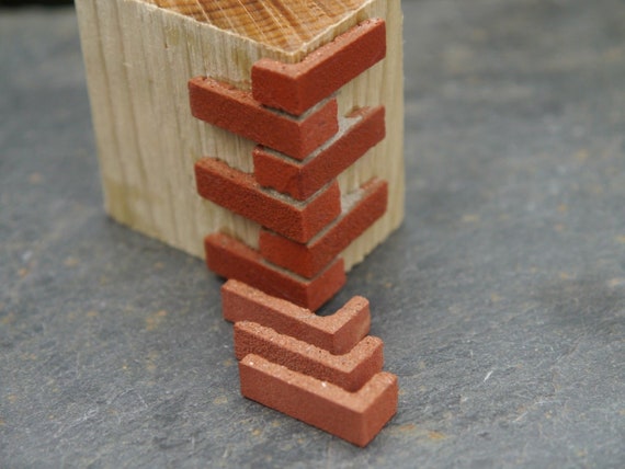 50 VICTORIAN RED BRICK Corner Slips - Etsy