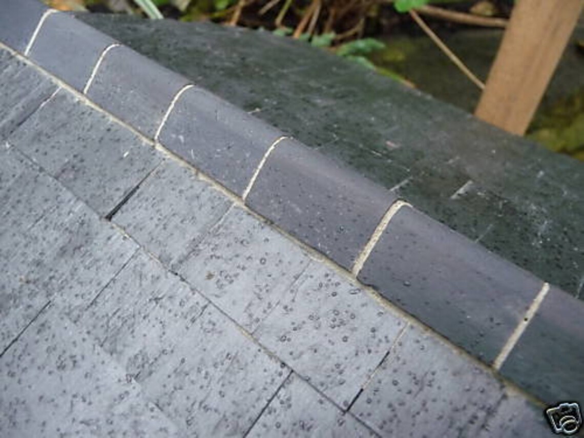 10 1:12th Sim Slate Angled Ridge Tiles (SHORT WING) - Etsy