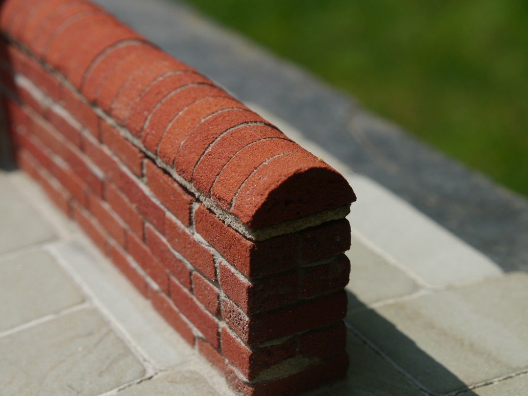 25 Multi Red Half Round Copings Miniature Bricks - Etsy UK