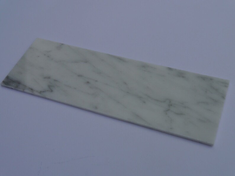 REAL White Marble 1:12th Scale Miniature / Dolls House Fireplace Hearth ...
