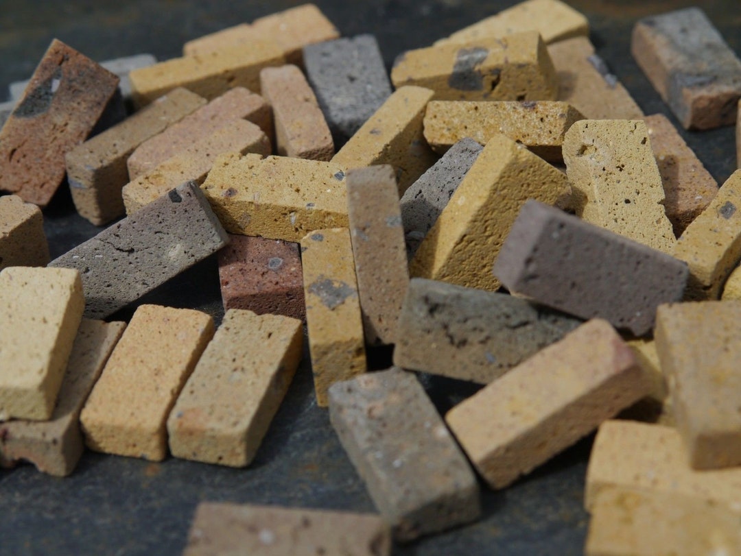 50 1:12th Scale REAL BRICK Yellow Stock Miniature Bricks - Etsy