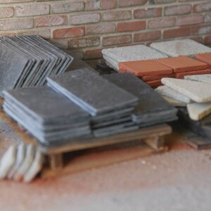 100 1:12th Scale MINIATUREBRICKSCOM REAL Slate Miniature Dolls House ...