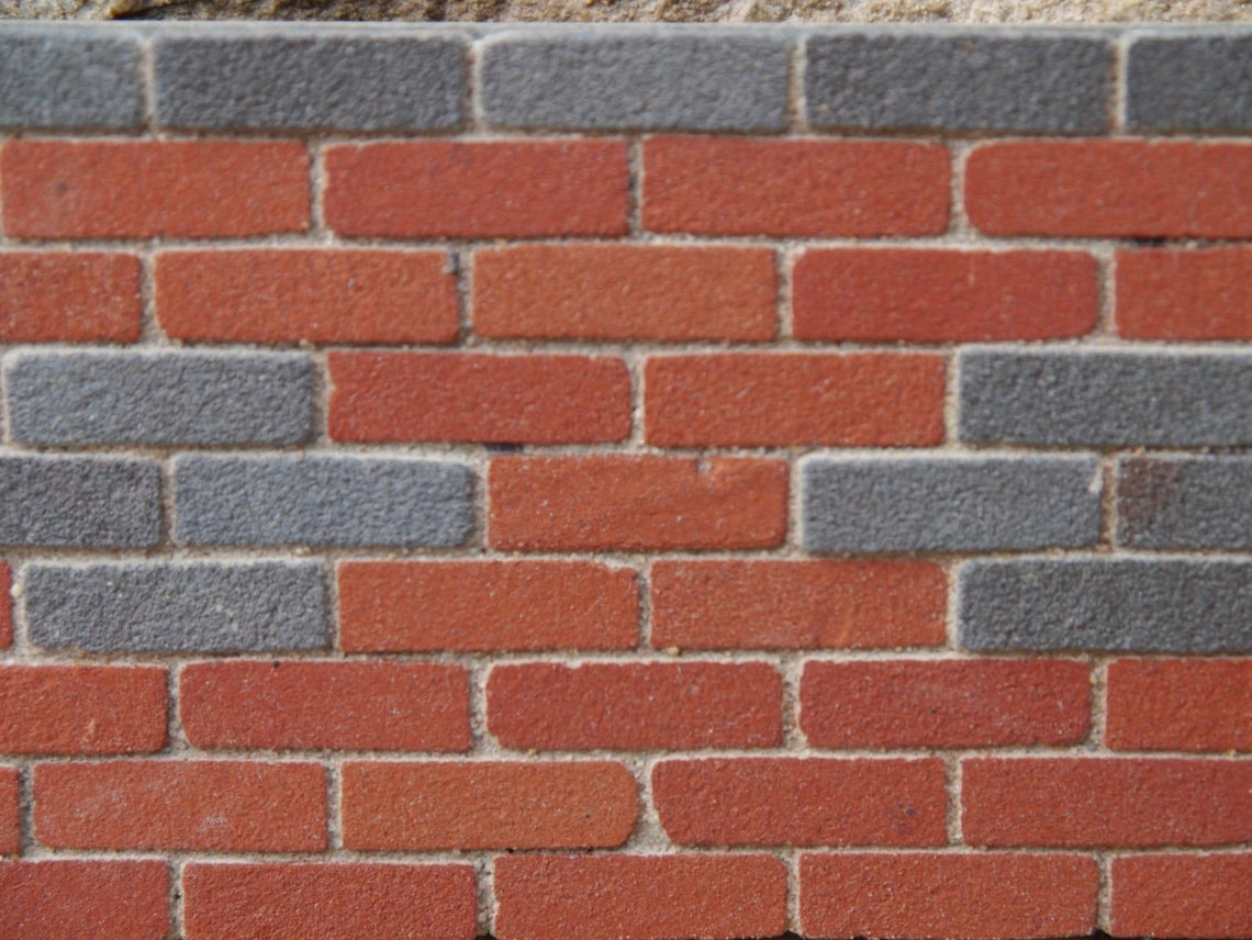 500 1:12th Natural Brick Midhurst Blue REAL Bricks / - Etsy