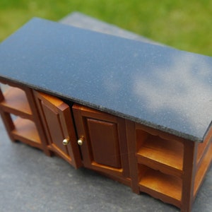 REAL Black Granite 1:12th Scale Miniature / Dolls House Table Top ...