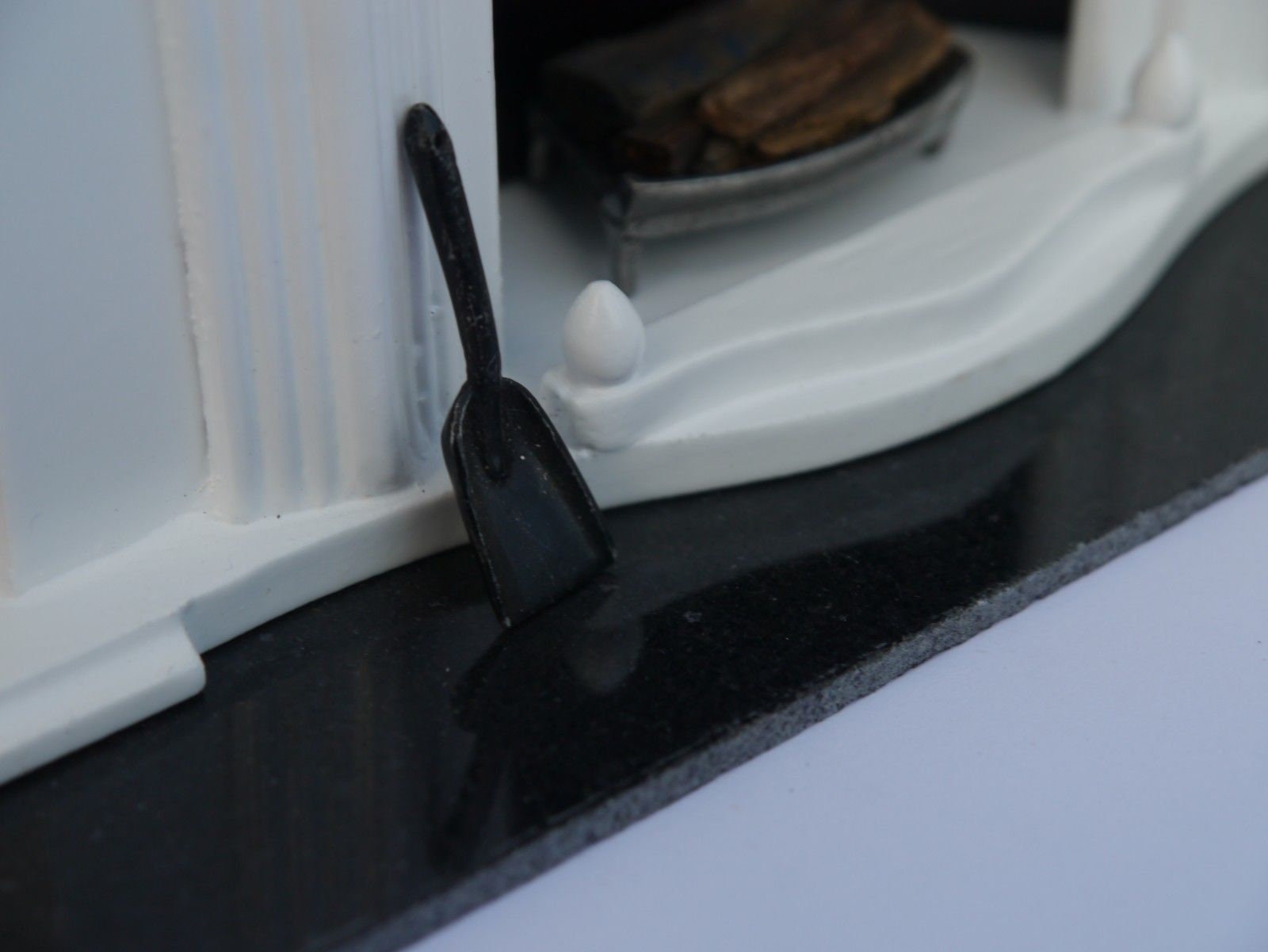 REAL Black Granite 1:12th Scale Miniature / Dolls House Table Top ...