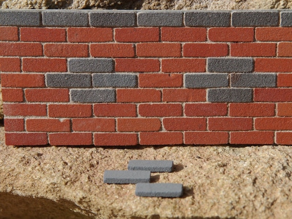 500 1:12th Natural Brick Midhurst Blue REAL Bricks / - Etsy