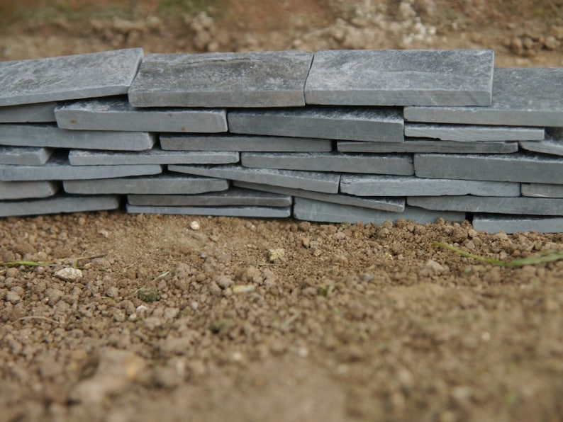 24 Sq Ins REAL Sawn Face Slate Miniature Building - Etsy