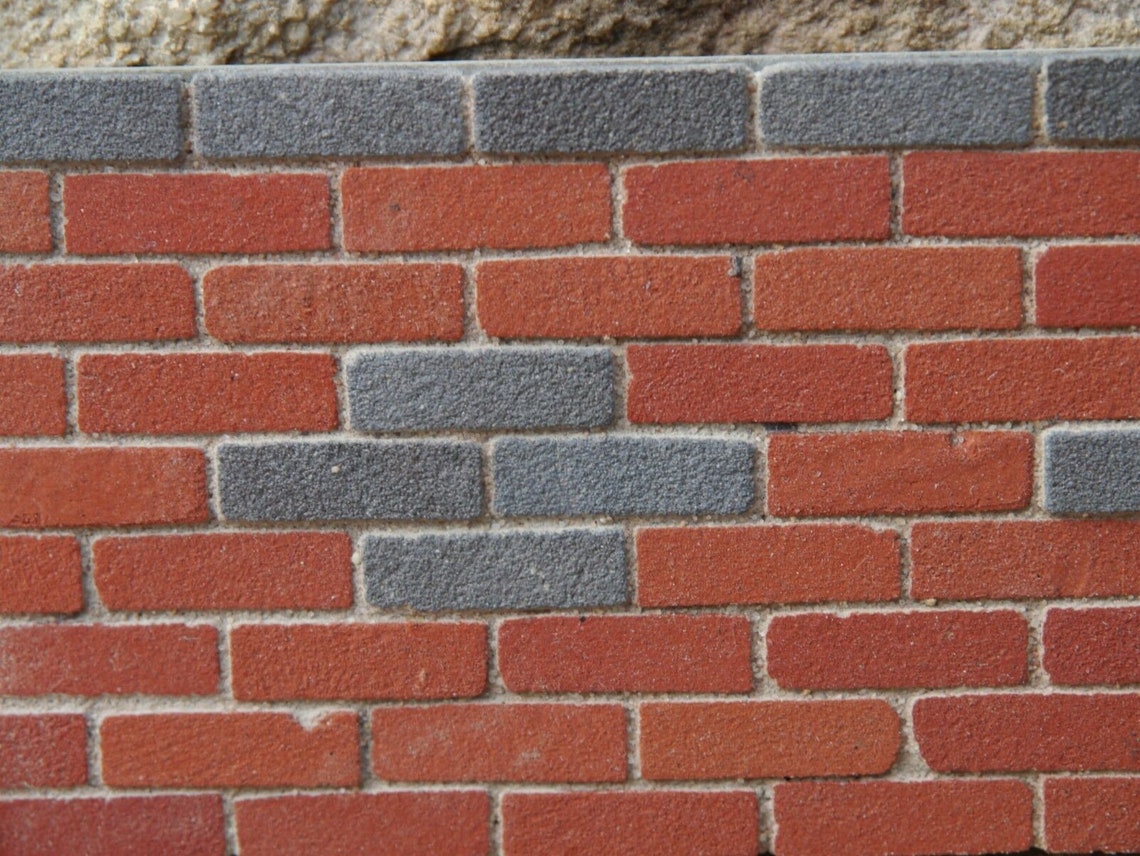 500 1:12th Natural Brick Midhurst Blue REAL Bricks / - Etsy