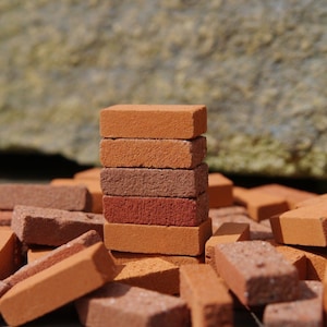 250 1:12th Scale Multi Red REAL BRICK Miniature Bricks - Etsy