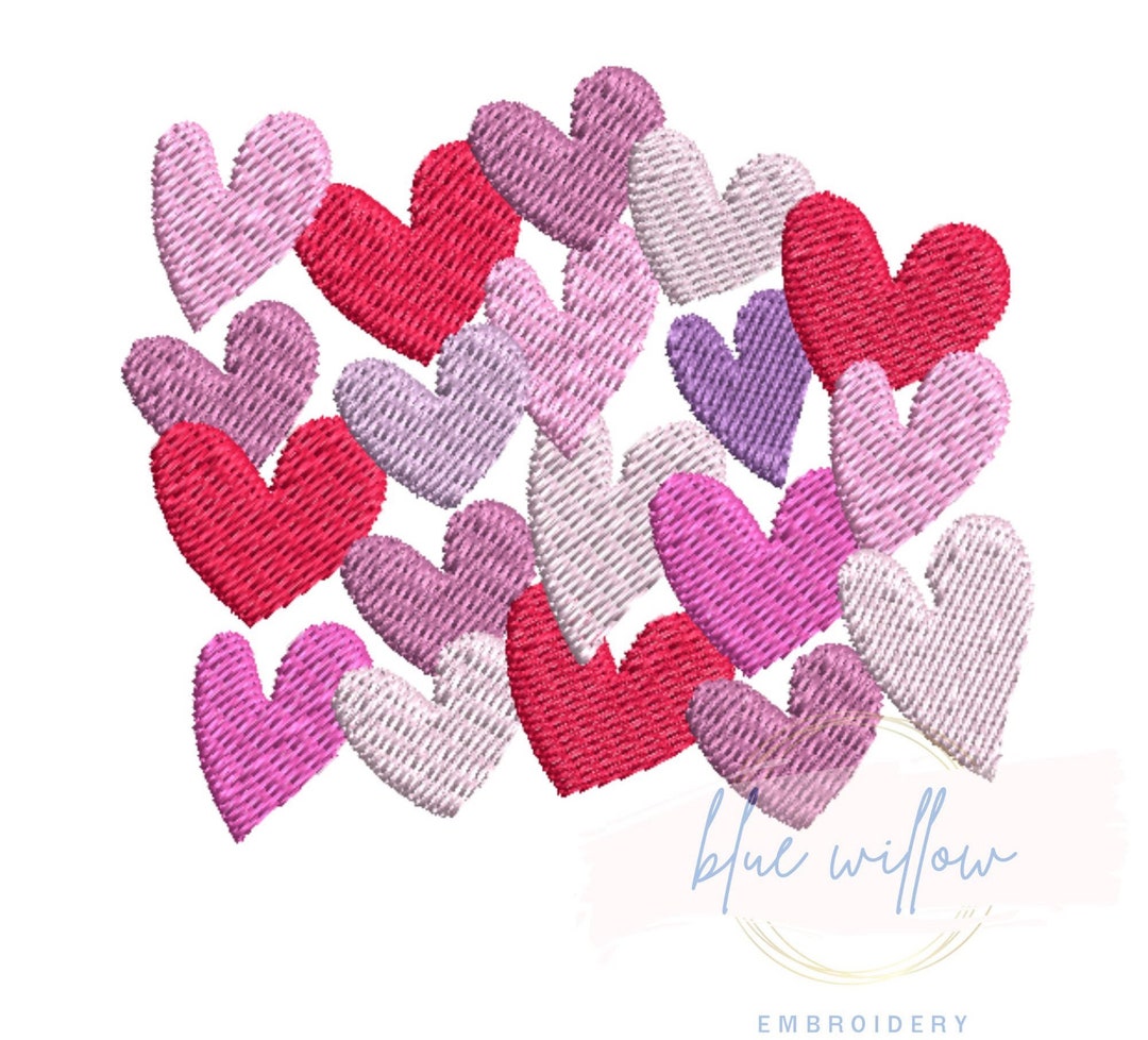 Bunch of Hearts Embroidery Design for Machine Embroidery Instant ...