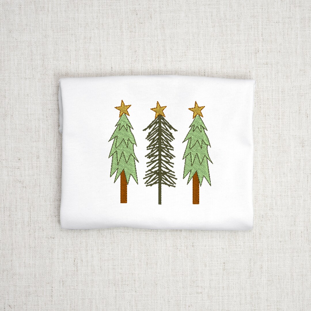Vintage Rustic Farmhouse Christmas Tree Embroidery Design for Machine ...