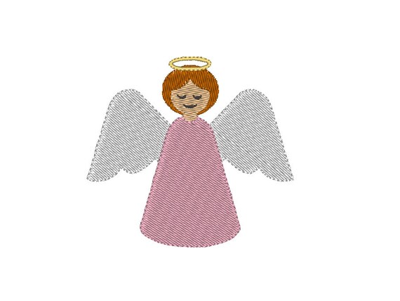 Angel Embroidery Design Angel With Halo Christmas Embroidery - Etsy