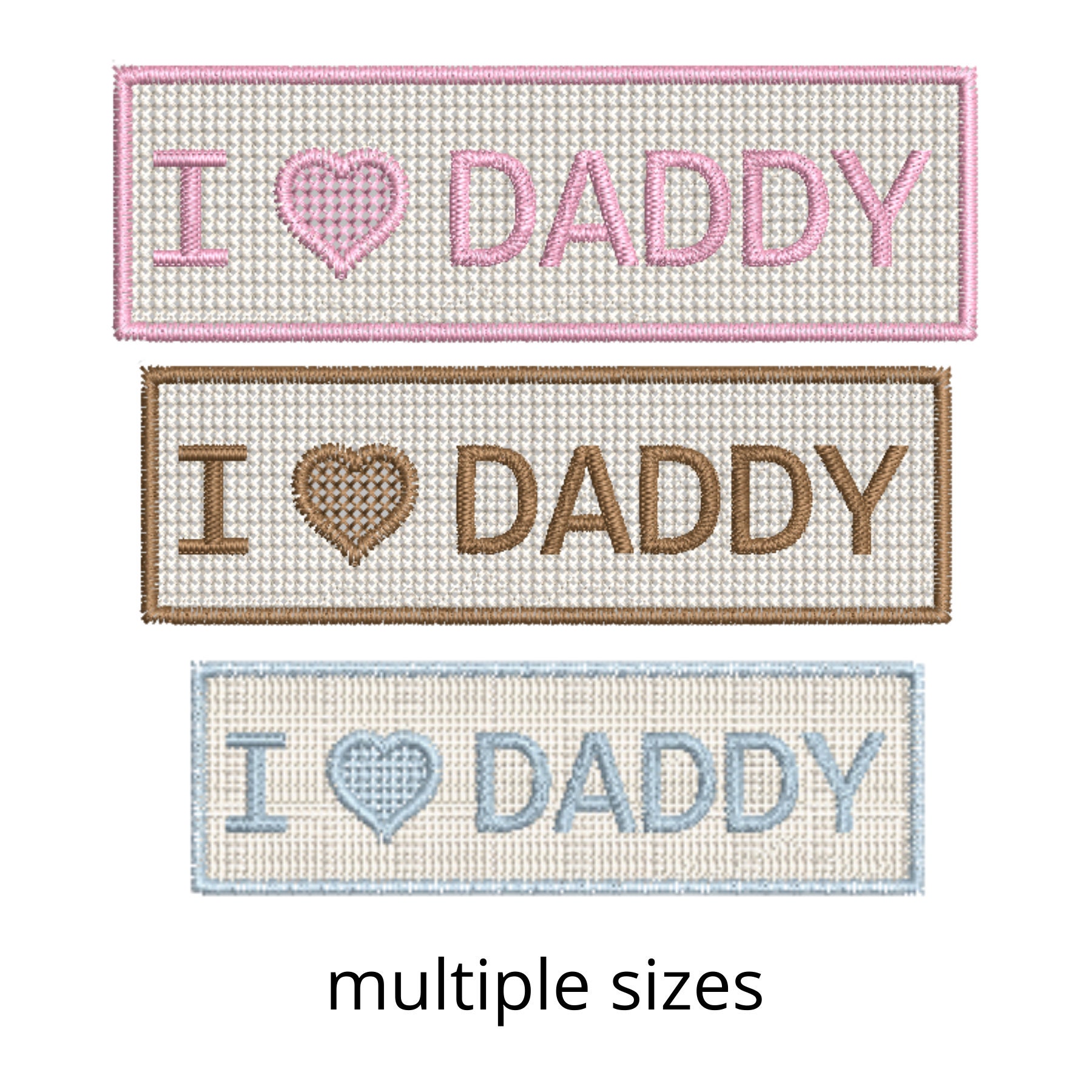I Heart Daddy Machine Embroidery File, Embroidery Design for Father's ...