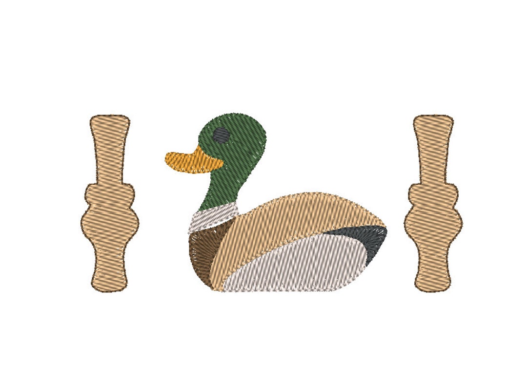Duck Hunting Embroidery Design, With Duck Calls Machine Embroidery ...