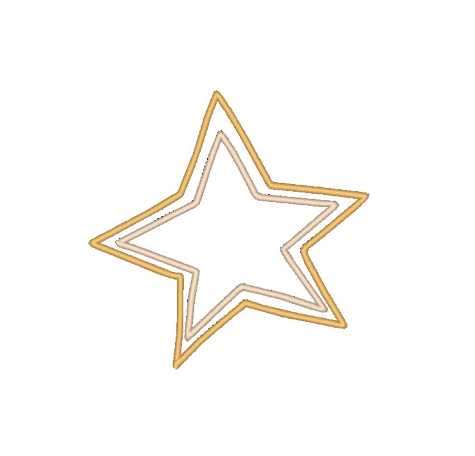 Star Outline Embroidery Design Double Star Embroidery Star - Etsy