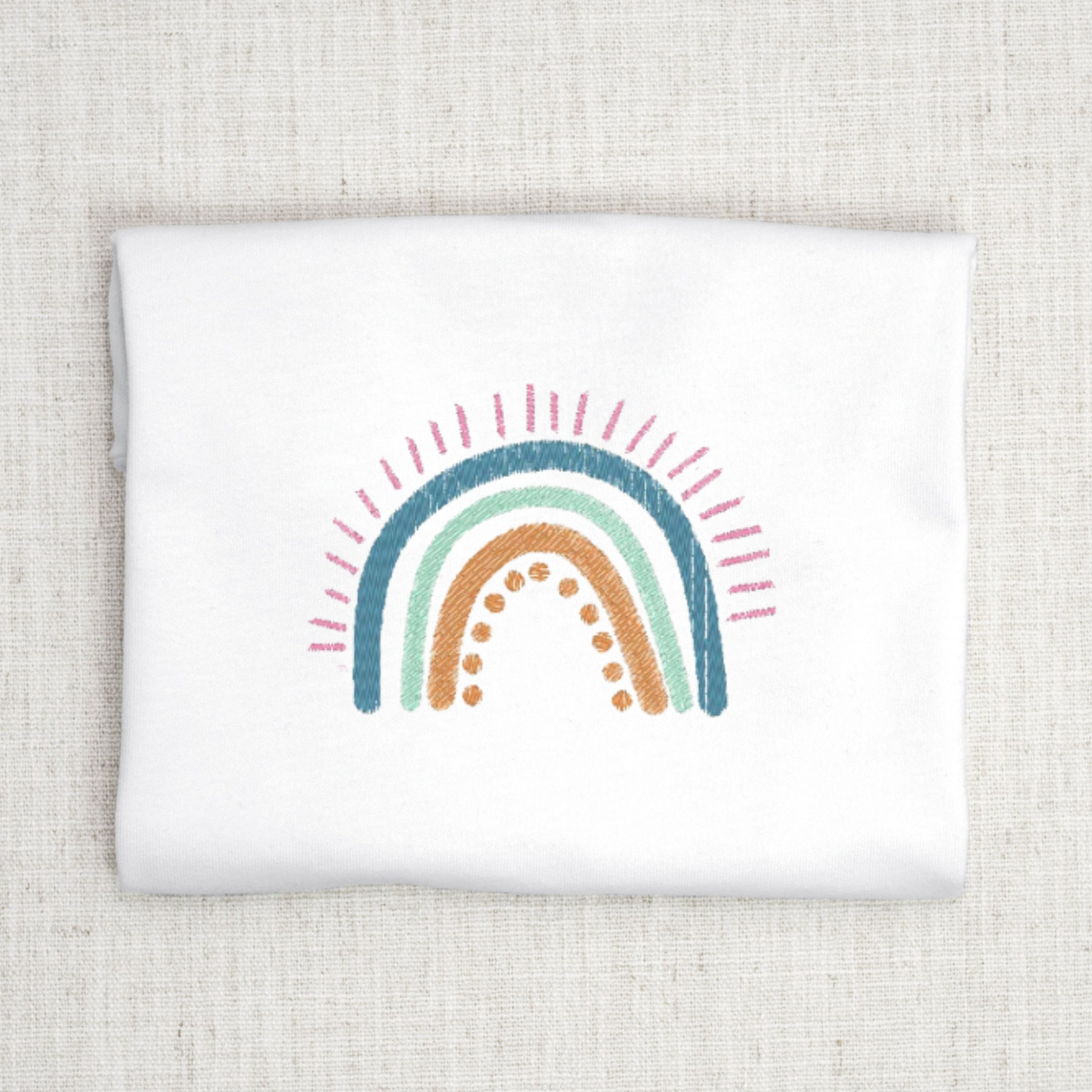 digital machine embroidery file Boho Rainbow with Stars feltie ...