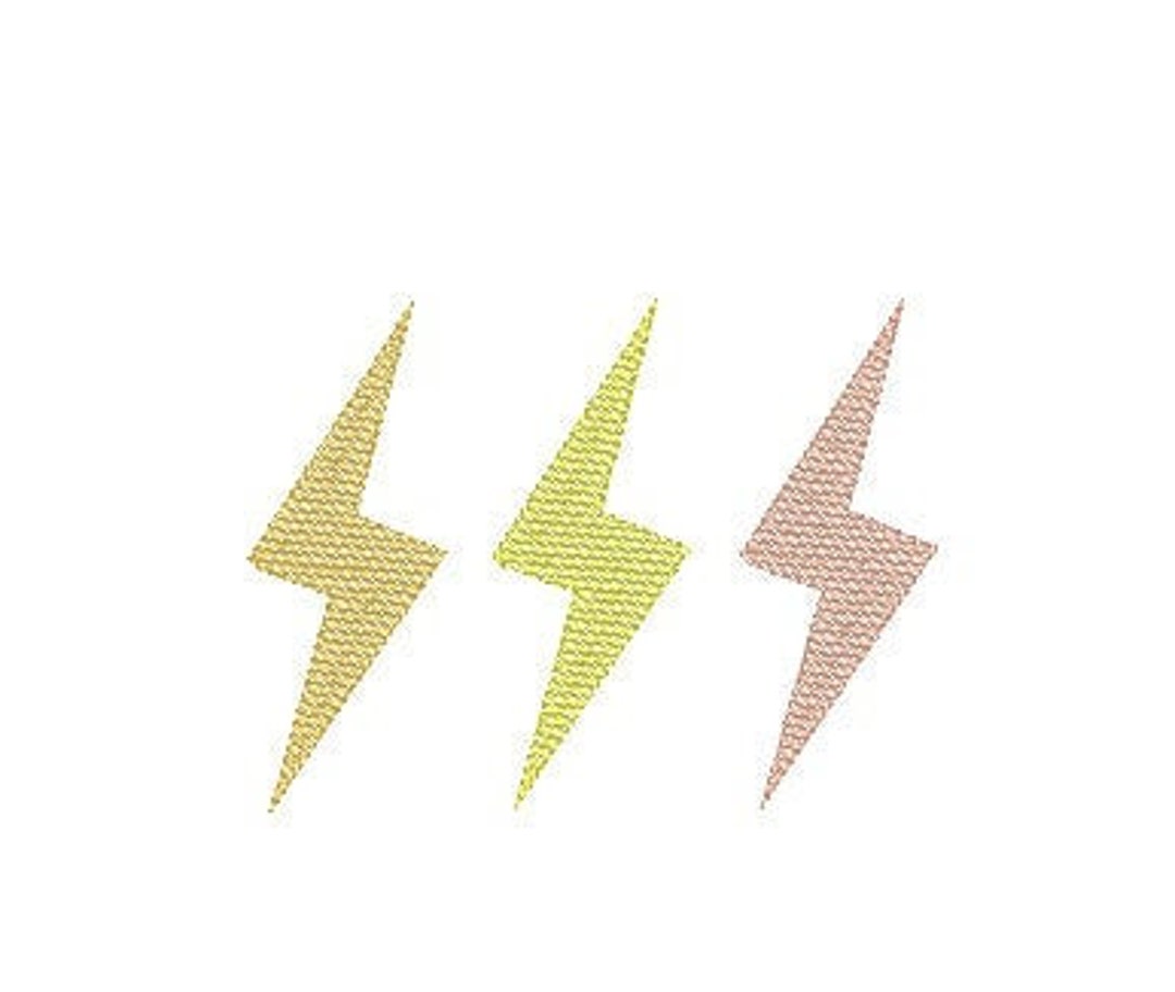 Lightning Embroidery Design, Lightning Bolt Embroidery Design, Machine ...