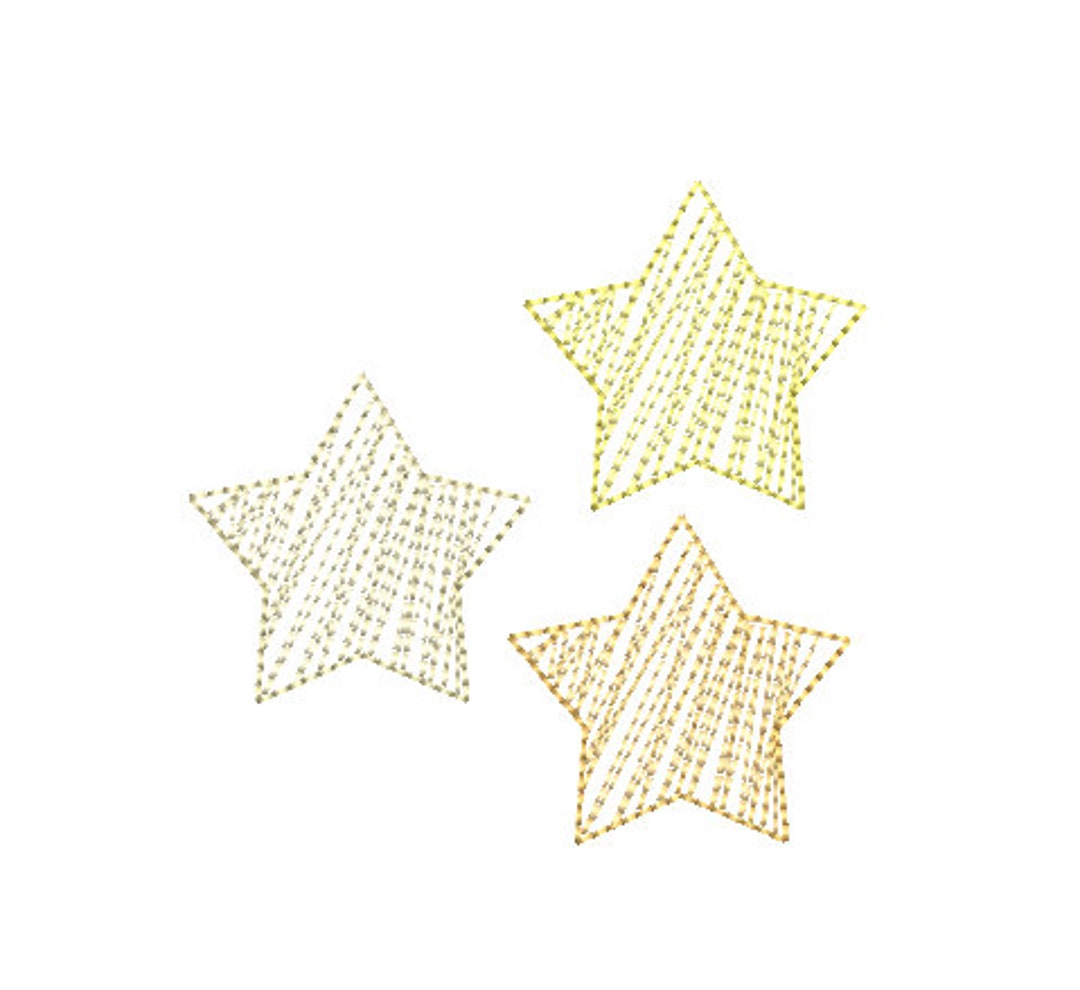 Scribble Star Machine Embroidery Design File. Star Embroidery Scribble ...