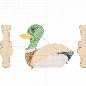 Duck Hunting Embroidery Design, With Duck Calls Machine Embroidery ...