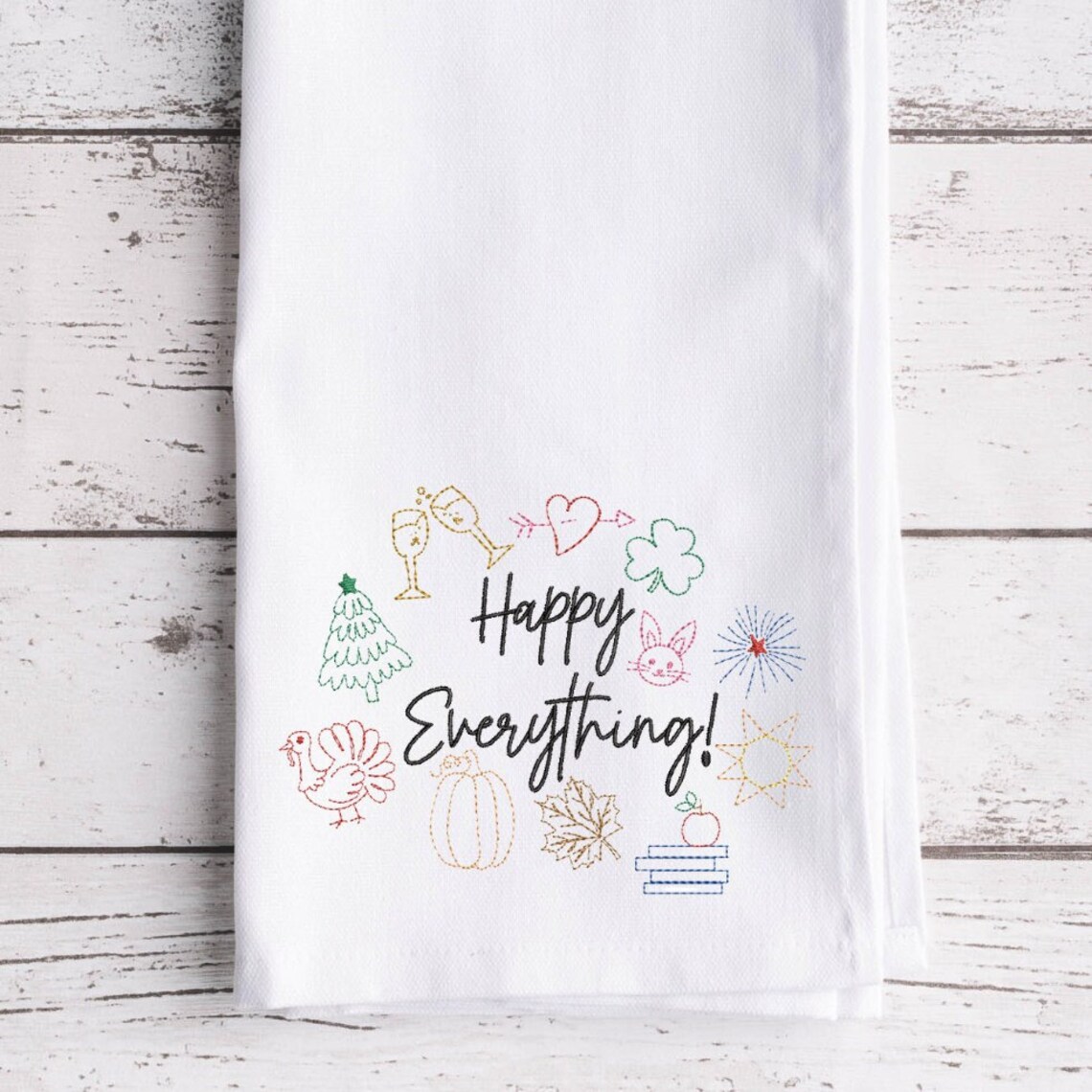 Happy Everything Embroidery Design, Seasonal Machine Embroidery, All ...