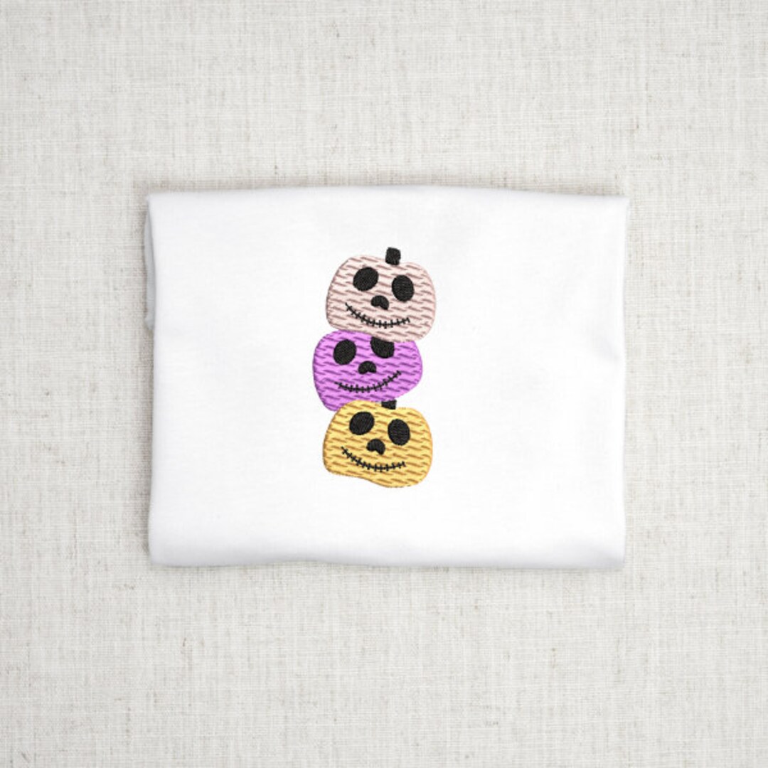 Stacked Pumpkins Embroidery Design, Halloween Embroidery Design ...