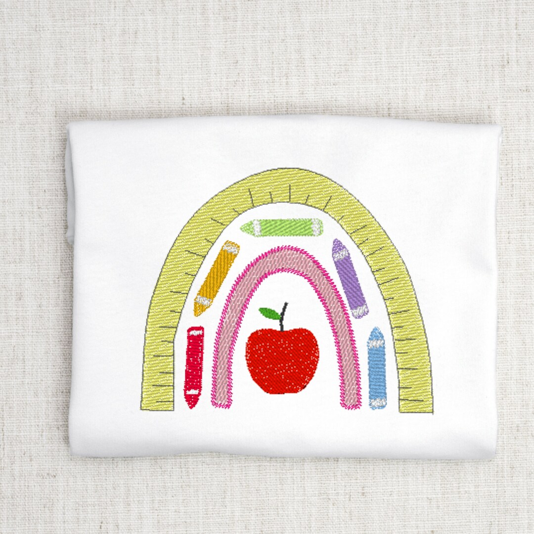 First Day of School Machine Embroidery Design File for Back to School ...