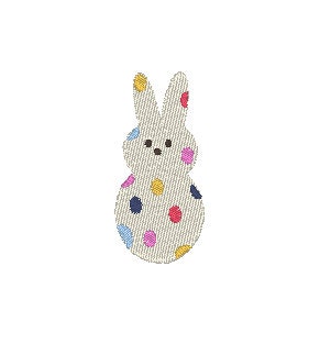Peeps Embroidery Design Bunny Embroidery Polka Dot Bunny - Etsy