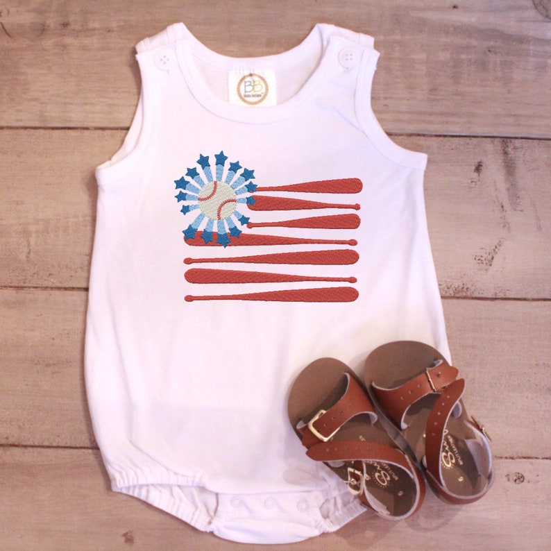 Baseball Flag Embroidery Design Stars and Stripes Embroidery USA ...