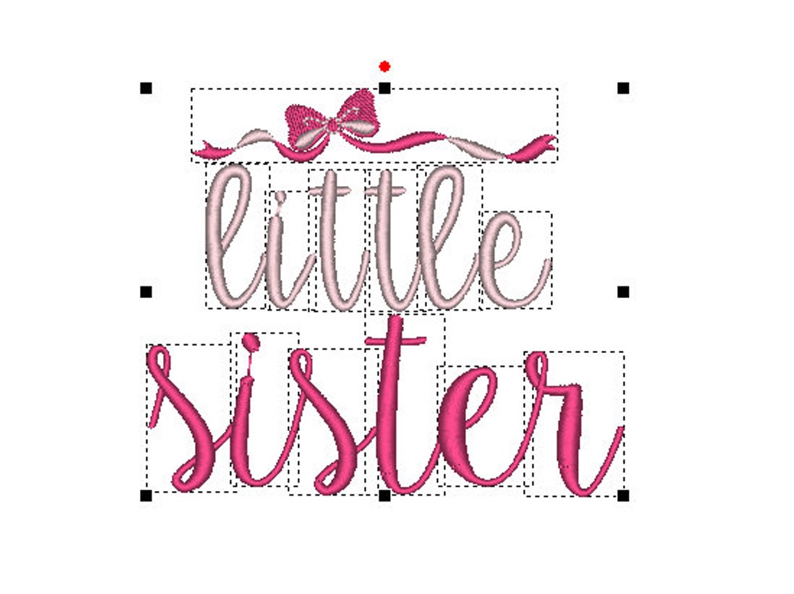 Little Sister Embroidery Design - Machine Embroidery Design, Instant ...