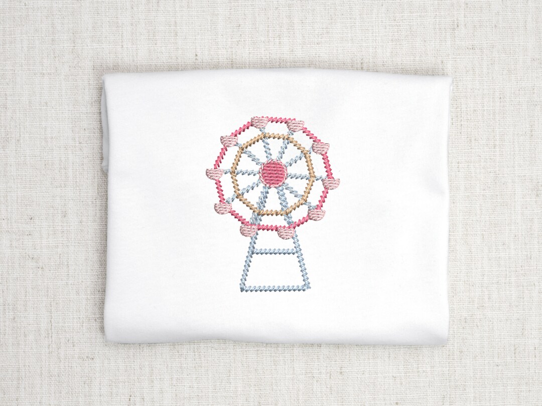 Ferris Wheel Embroidery Design Carnival Fair Machine Embroidery File ...