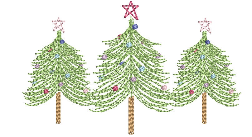 Vintage Christmas Tree Embroidery Design Farmhouse - Etsy