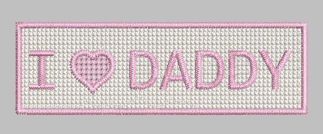 I Heart Daddy Machine Embroidery File, Embroidery Design for Father's ...