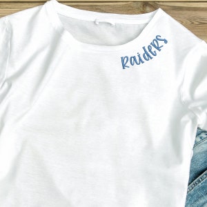 Raiders Collar Embroidery Design Team Raiders Embroidery Embroidery ...
