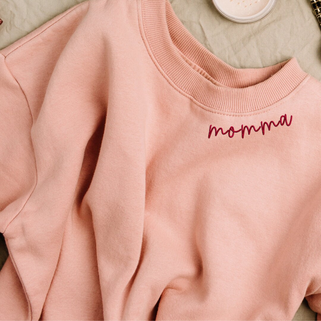 MOMMA Embroidery Design, Curved Neckline Machine Embroidery Design File ...