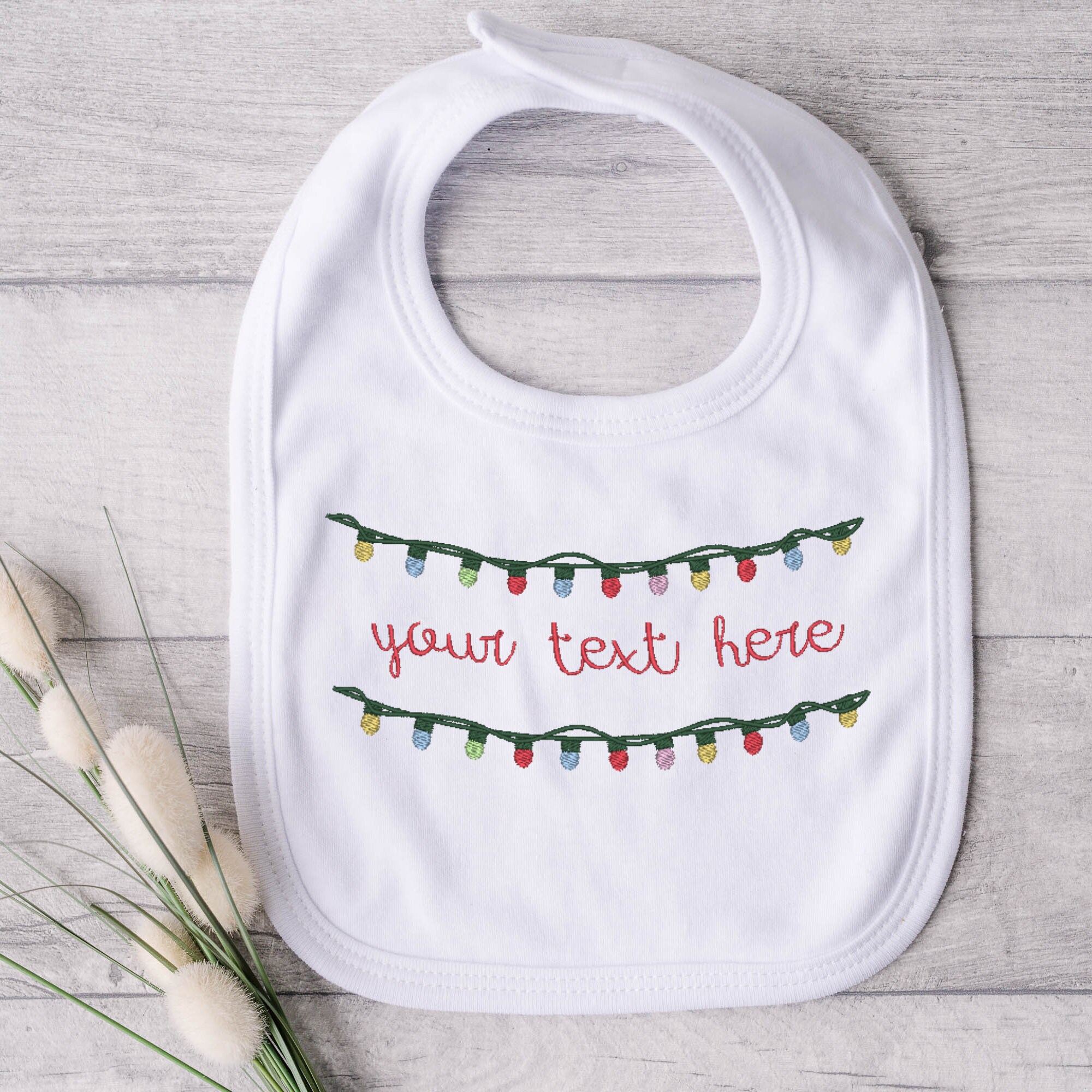 String Lights Embroidery Design Christmas Lights Machine | Etsy