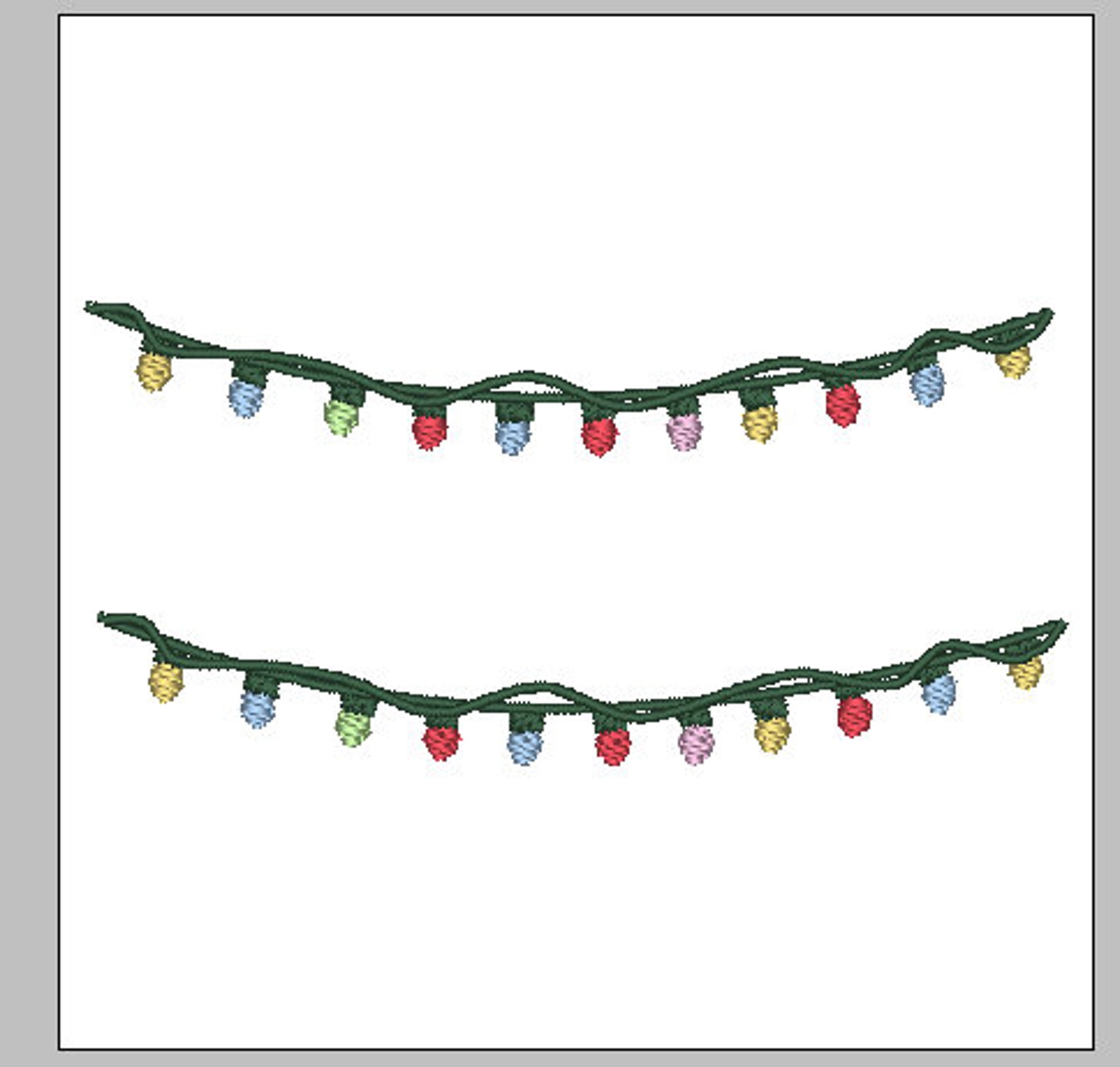 String Lights Embroidery Design Christmas Lights Machine | Etsy