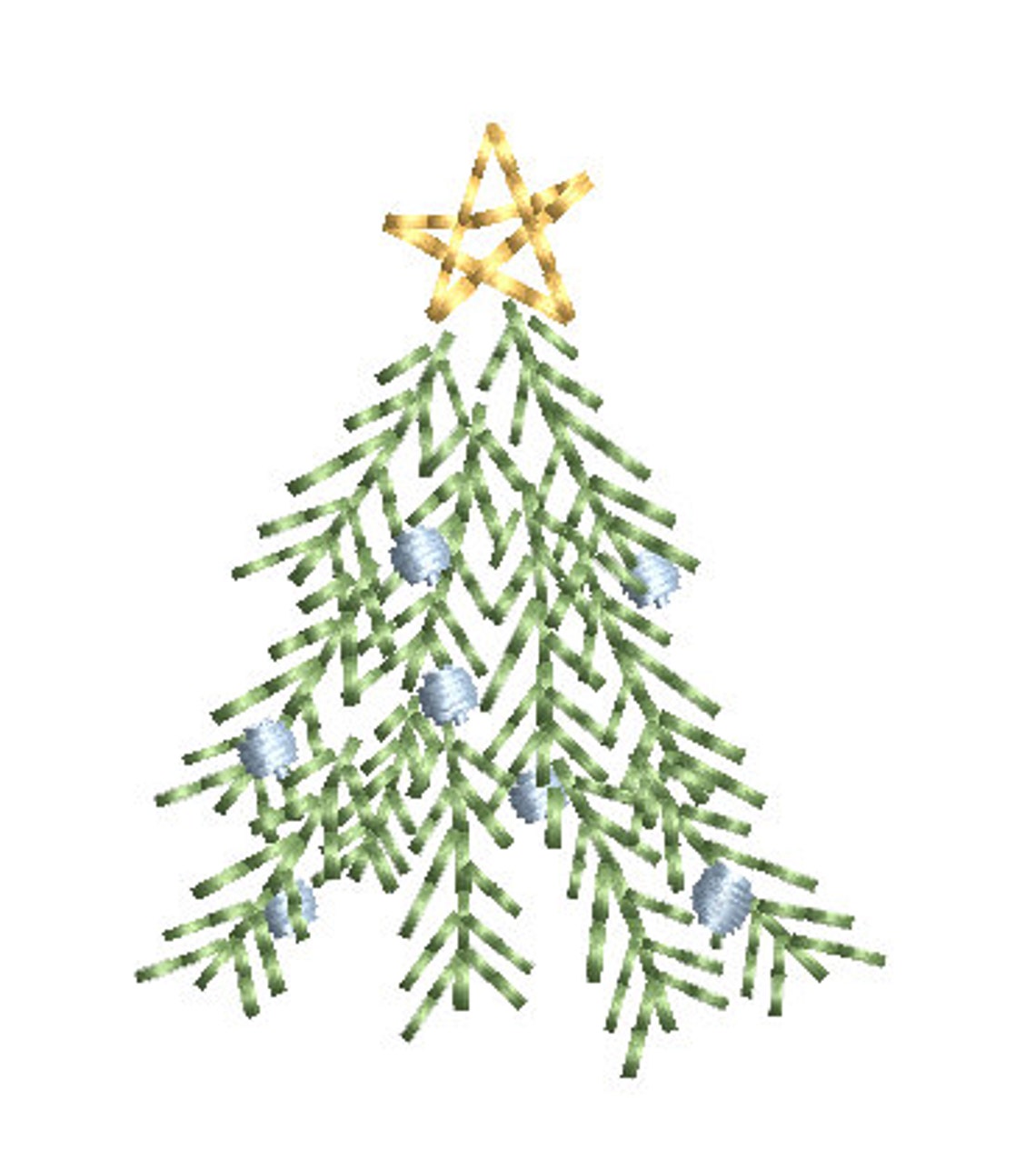 Vintage Christmas Tree Embroidery Design File for the - Etsy