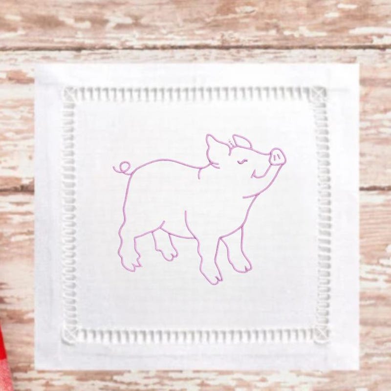 Pig Embroidery - Etsy