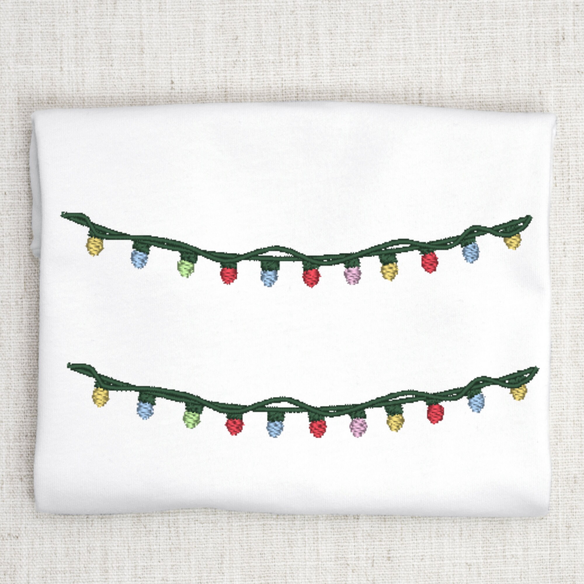 String Lights Embroidery Design Christmas Lights Machine | Etsy