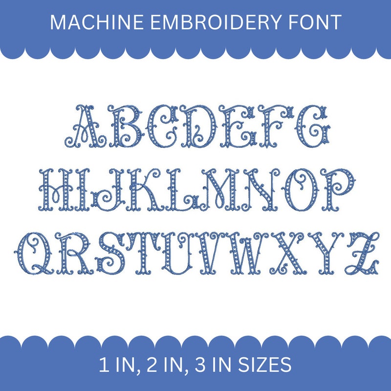 Fancy Bx Font With Dots - Etsy