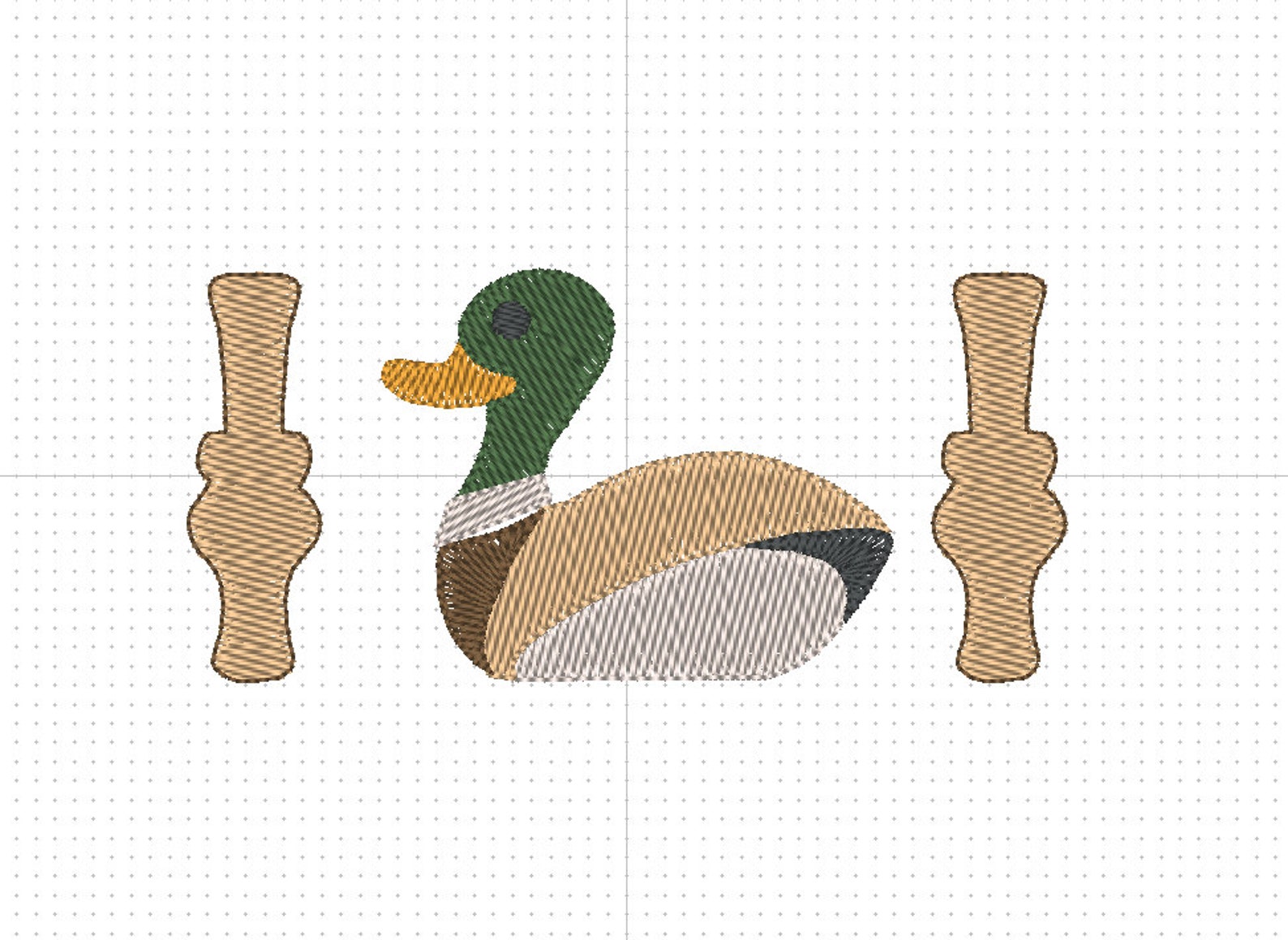 Duck Hunting Embroidery Design With Duck Calls Machine - Etsy