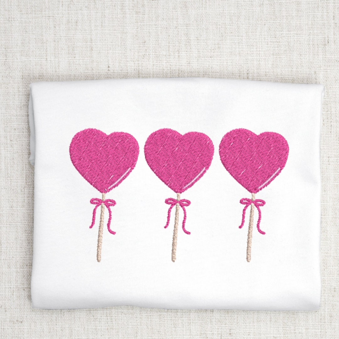 Candy Heart Embroidery Design, Valentine Embroidery Design, Machine ...