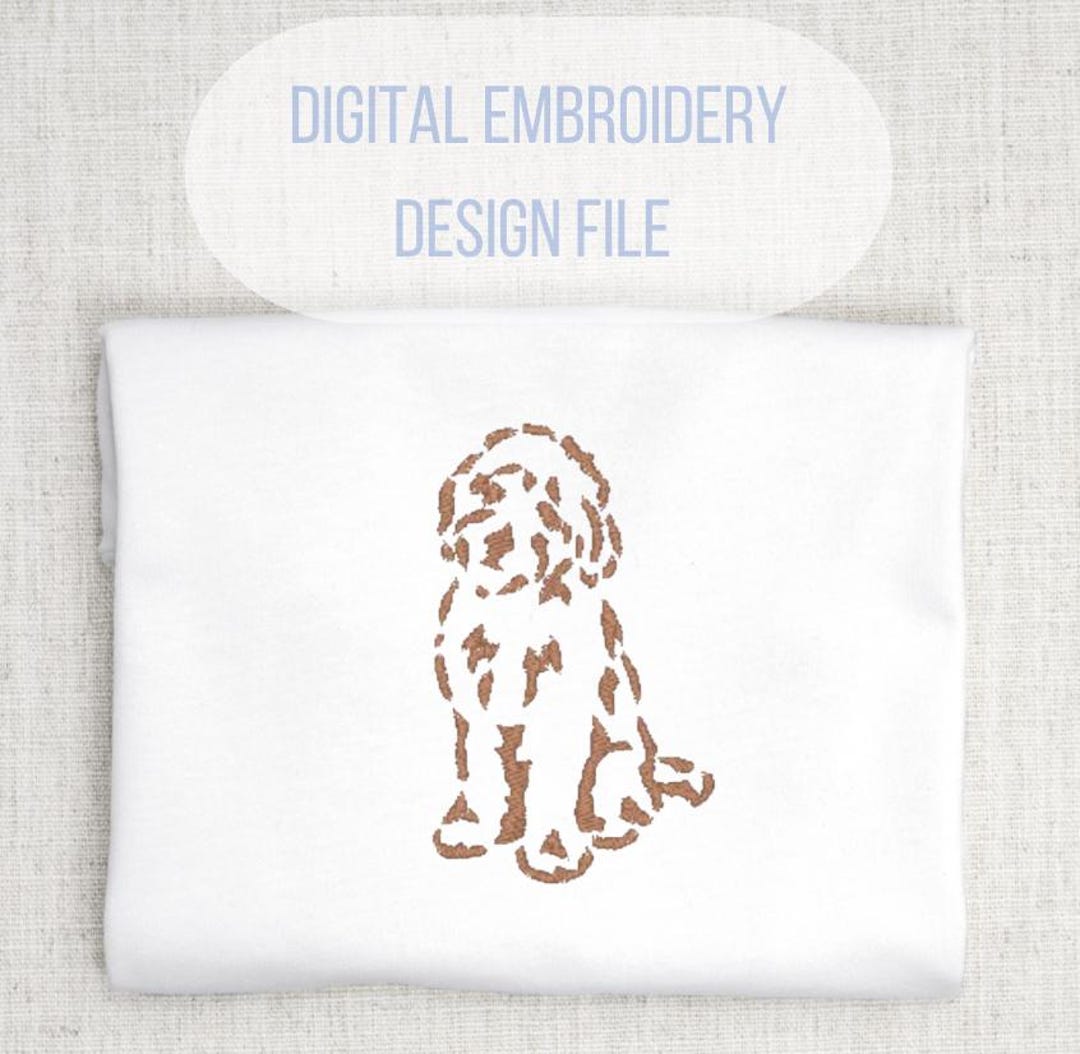 Goldendoodle Embroidery Design File Doodle Embroidery Design ...