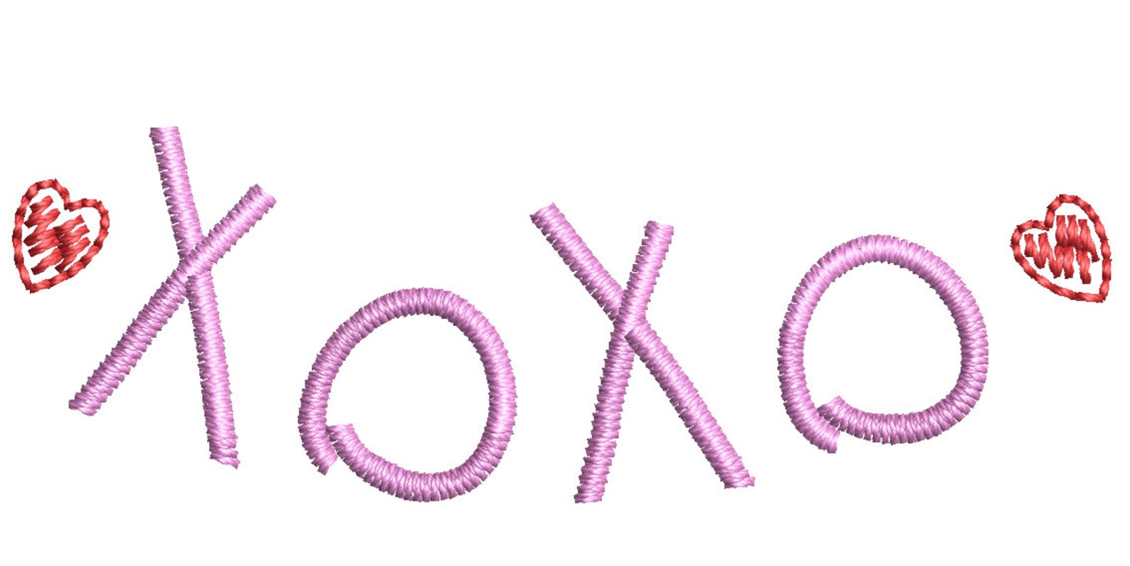 XOXO Embroidery Design - Collar Embroidery- Hugs and Kisses Embroidery ...