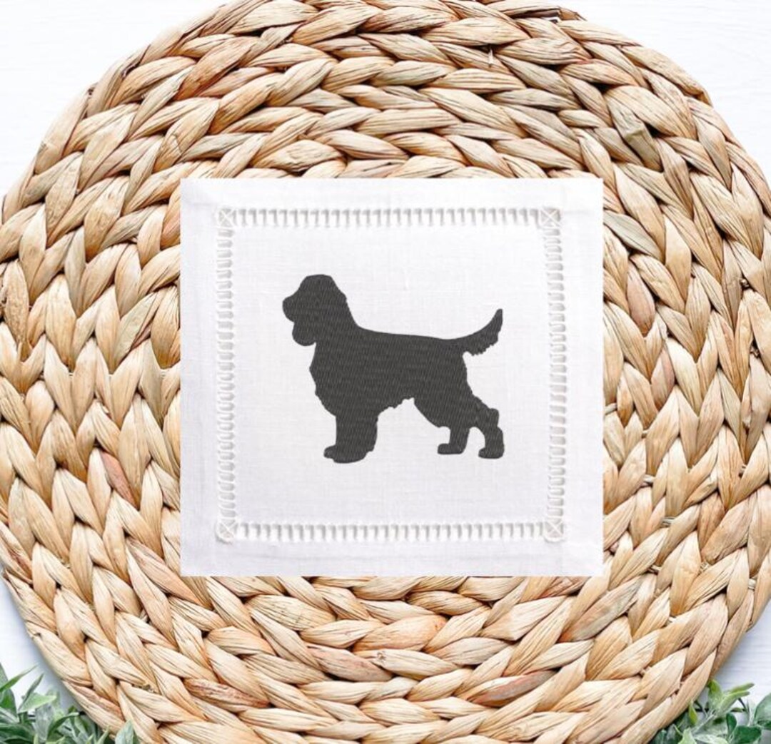 Cocker Spaniel Machine Embroidery Design Dog Embroidery Dog Silhouette ...
