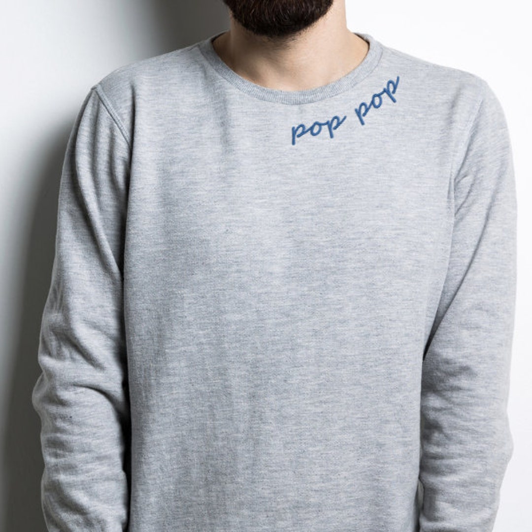 Pop Pop Embroidery Design, Father's Day Embroidery Design, Collar ...