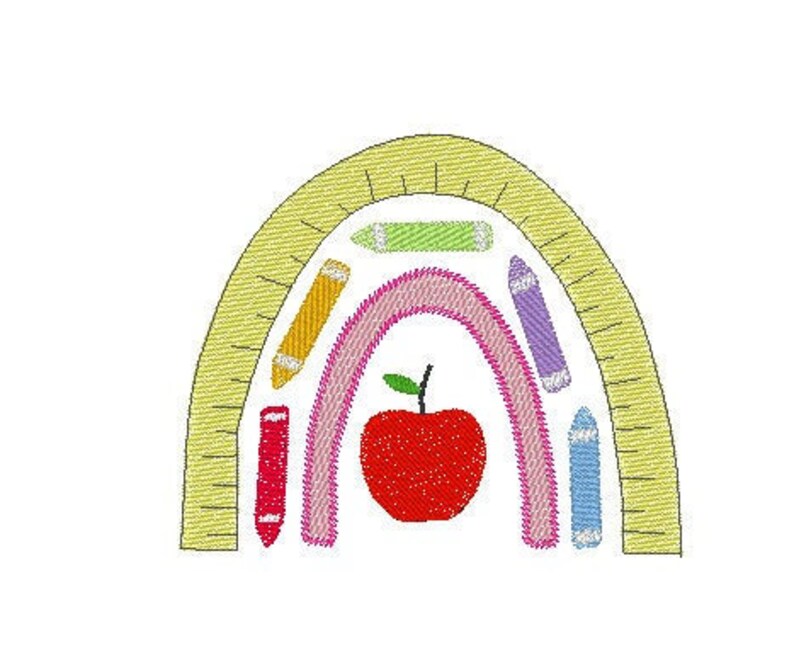 First Day of School Machine Embroidery Design File for Back to - Etsy