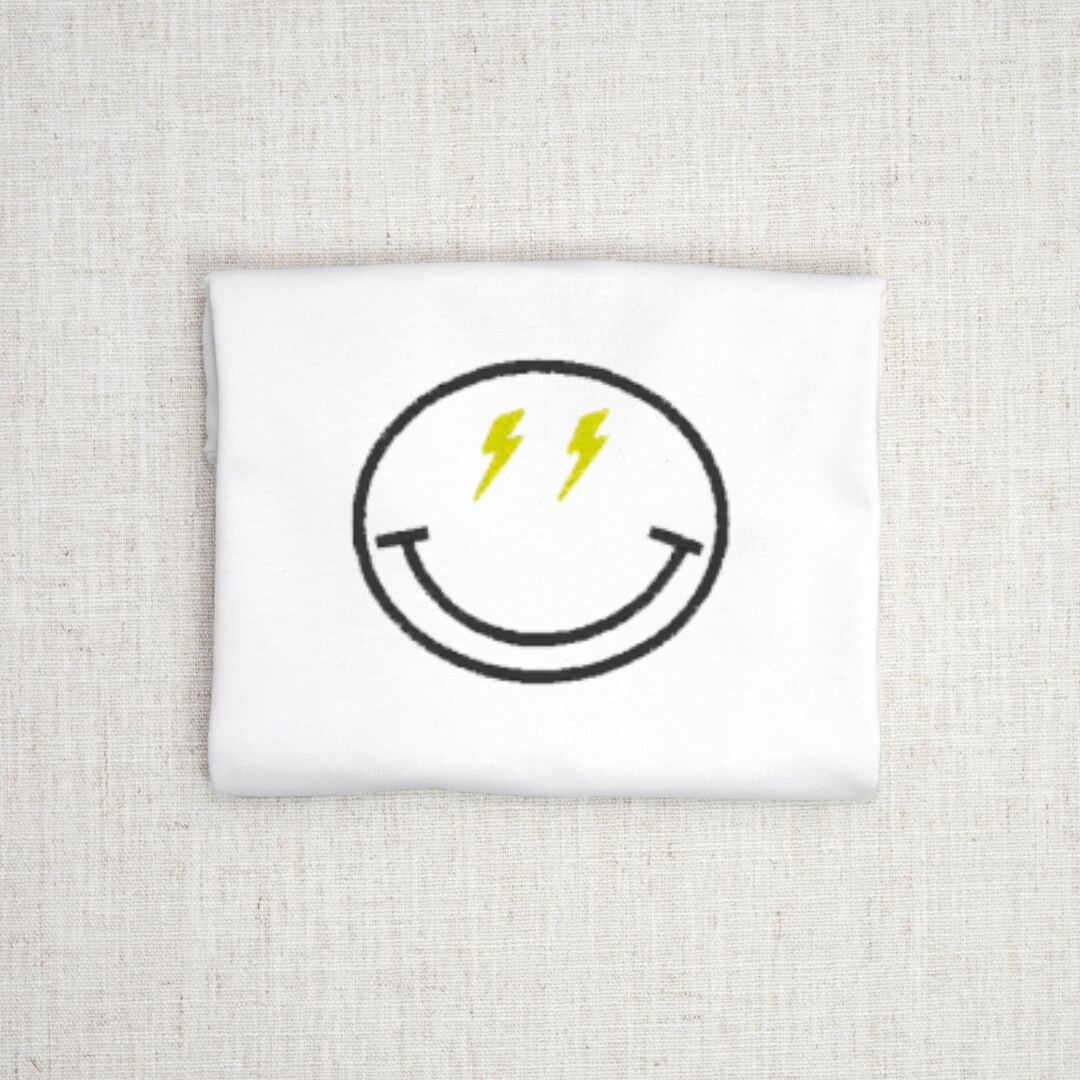 Smile Face With Lightning Eyes Machine Embroidery Design File - Etsy
