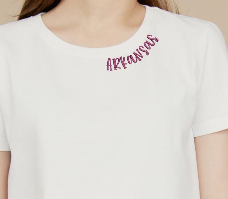 Arkansas Embroidery Design for Collar Team Embroidery Font Machine ...