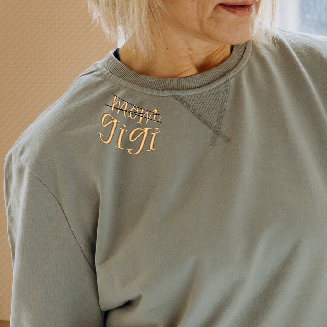 Gigi Embroidery Design, Expectant Grandmothers Embroidery, Collar ...